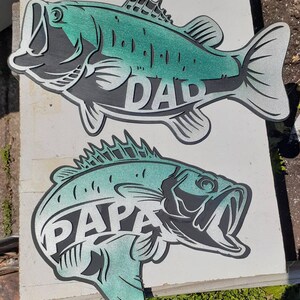 Bass Sign- Dad, Grandpa, Uncle, or Papa-wood - Etsy