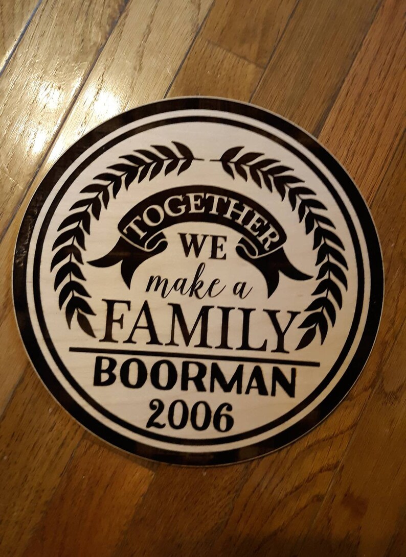 Engraved Custom Family Name Sign. - Etsy