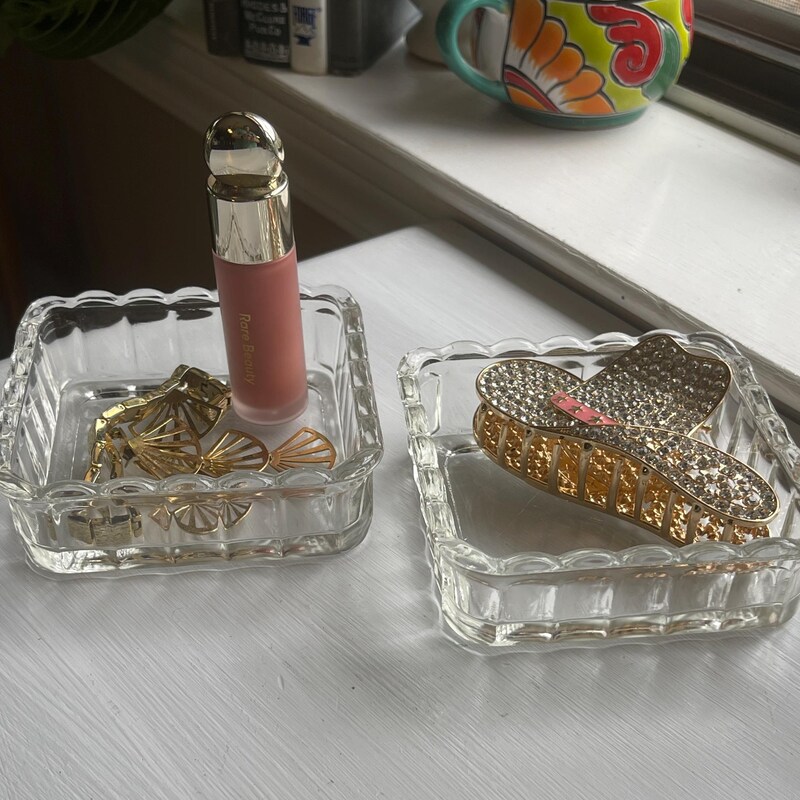 Vintage Square Trinket Jar - Etsy