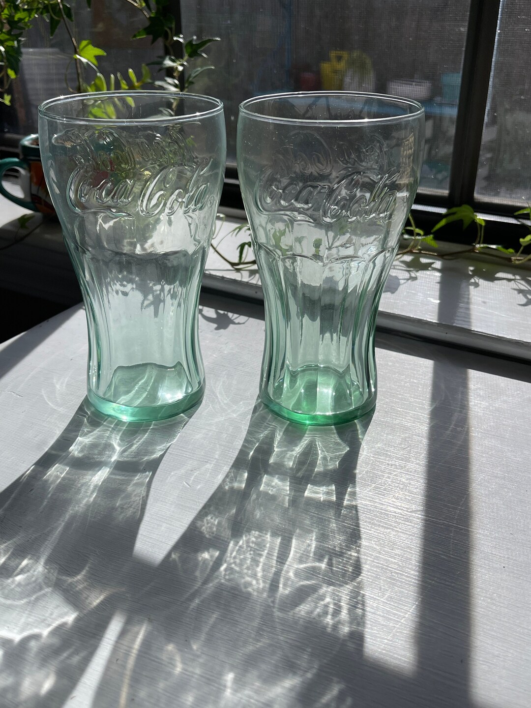 Set of 2 Vintage Libbey Coca-cola Glasses Coke Product Drinking Glasses ...