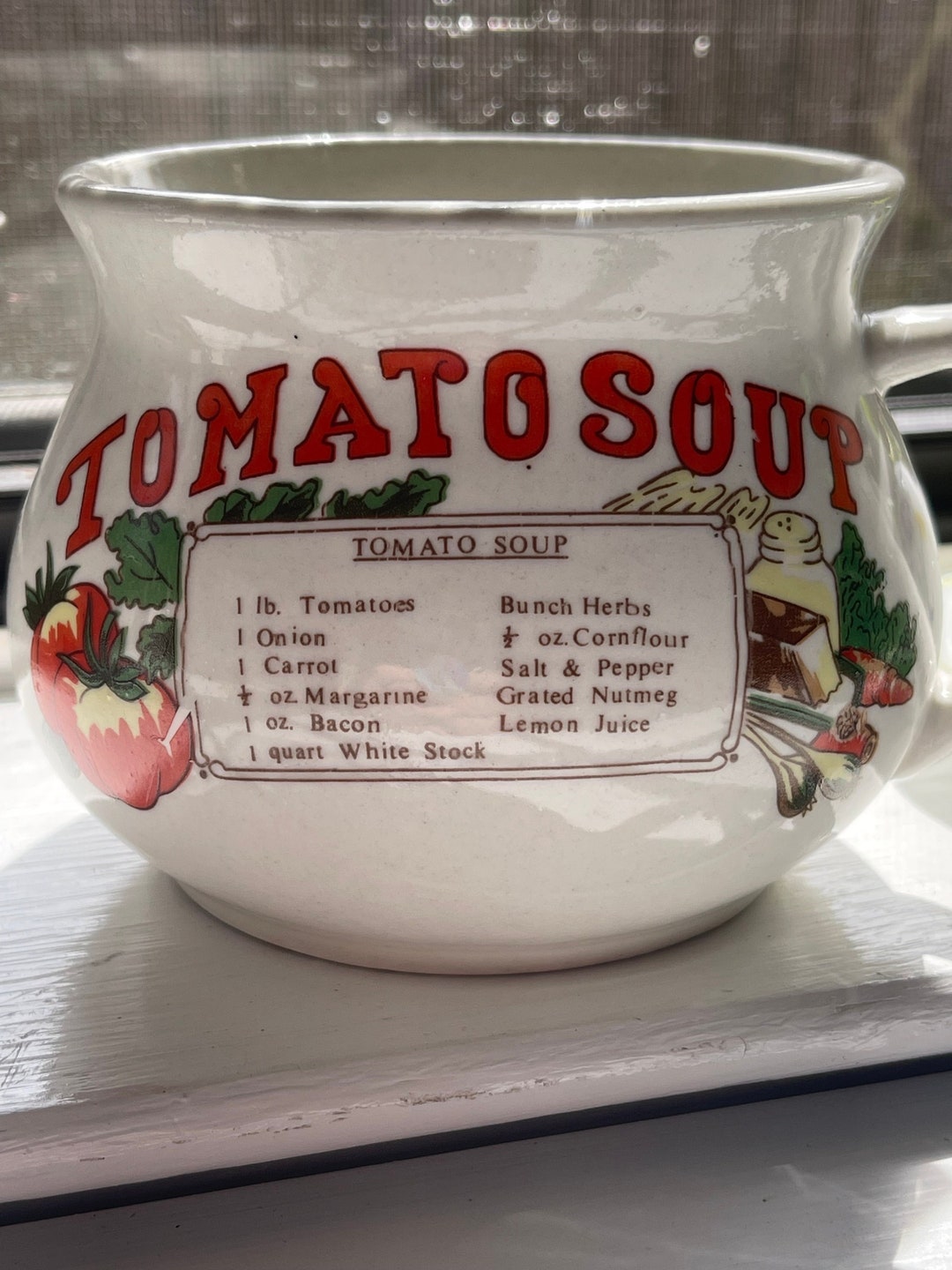 Vintage Tomato Soup Mug Tomato Soup Cup Vintage Ceramic Mug Onion ...