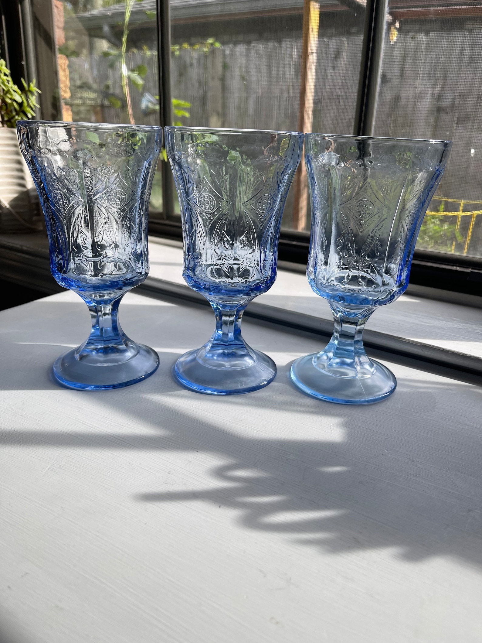 Vintage Blue Recollection Glassware Federal Indiana Glass Etsy