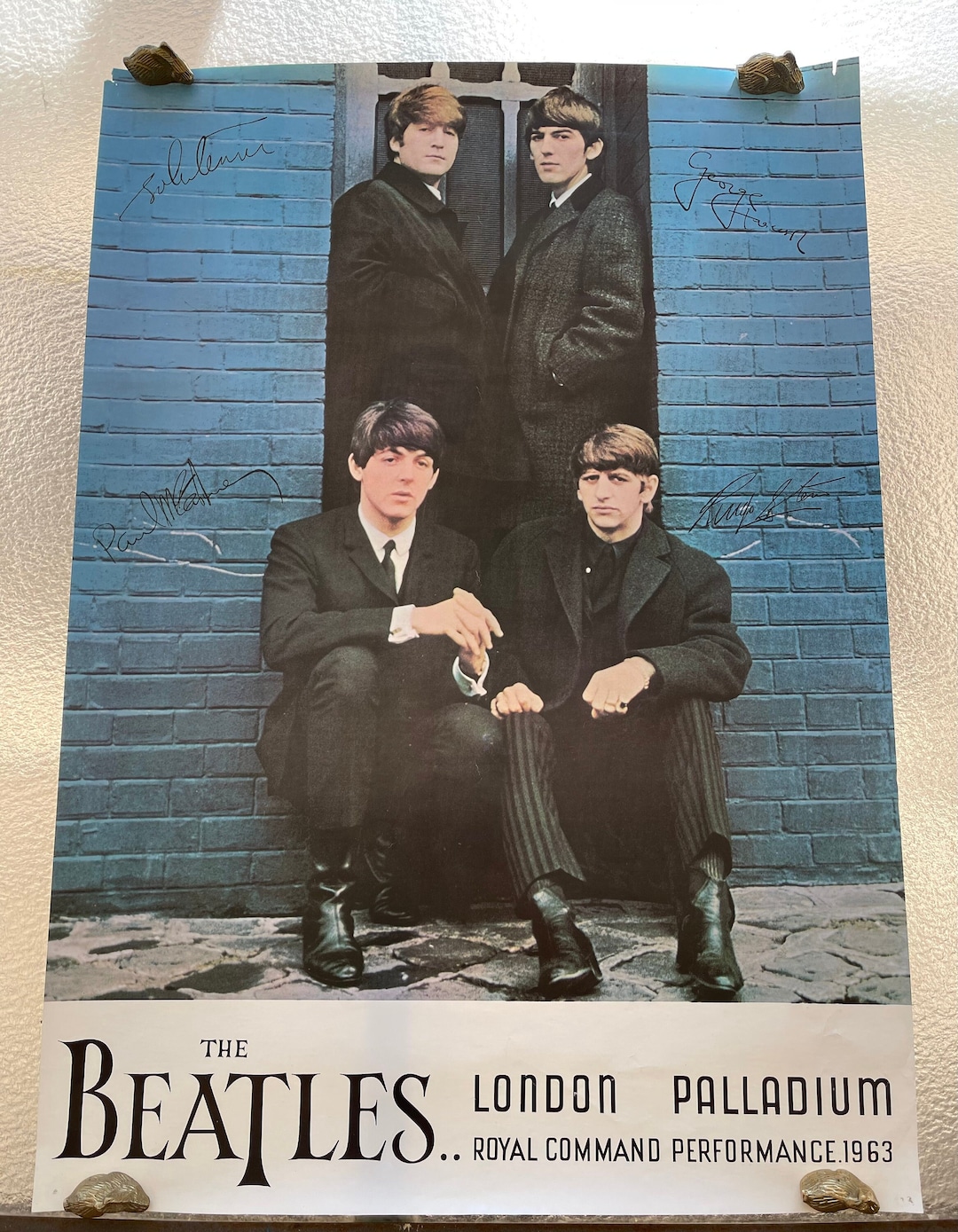 Original Beatles 1980 London Palladium Poster 19" X 28" Pictured From ...