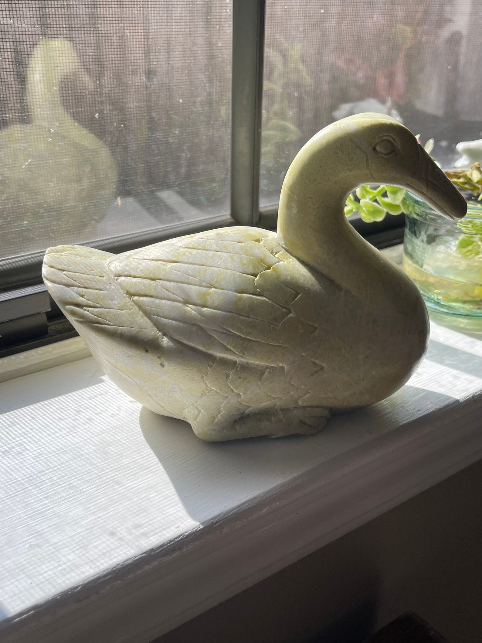 Marble Jade Duck Statue Heavy Marble Duck Decor Duck Statue | Etsy