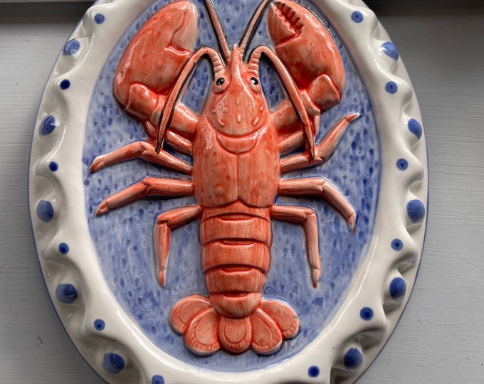 Ceramic Lobster Mold Rock Lobster Decor Wall Hanger Nautical Motif ...