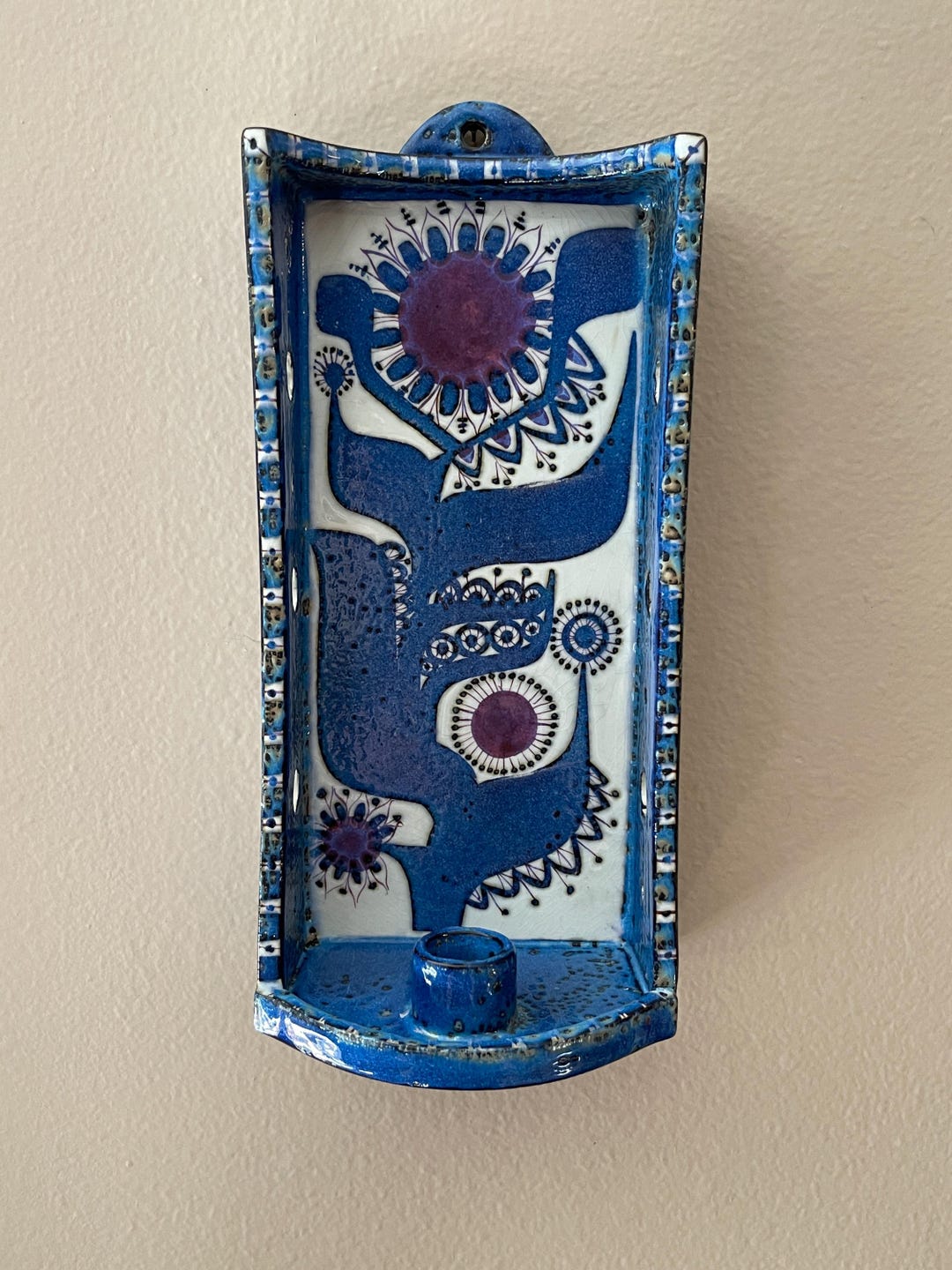 Mid Century Fajance Berte Jessen Royal Copenhagen Ceramic Candle Sconce ...