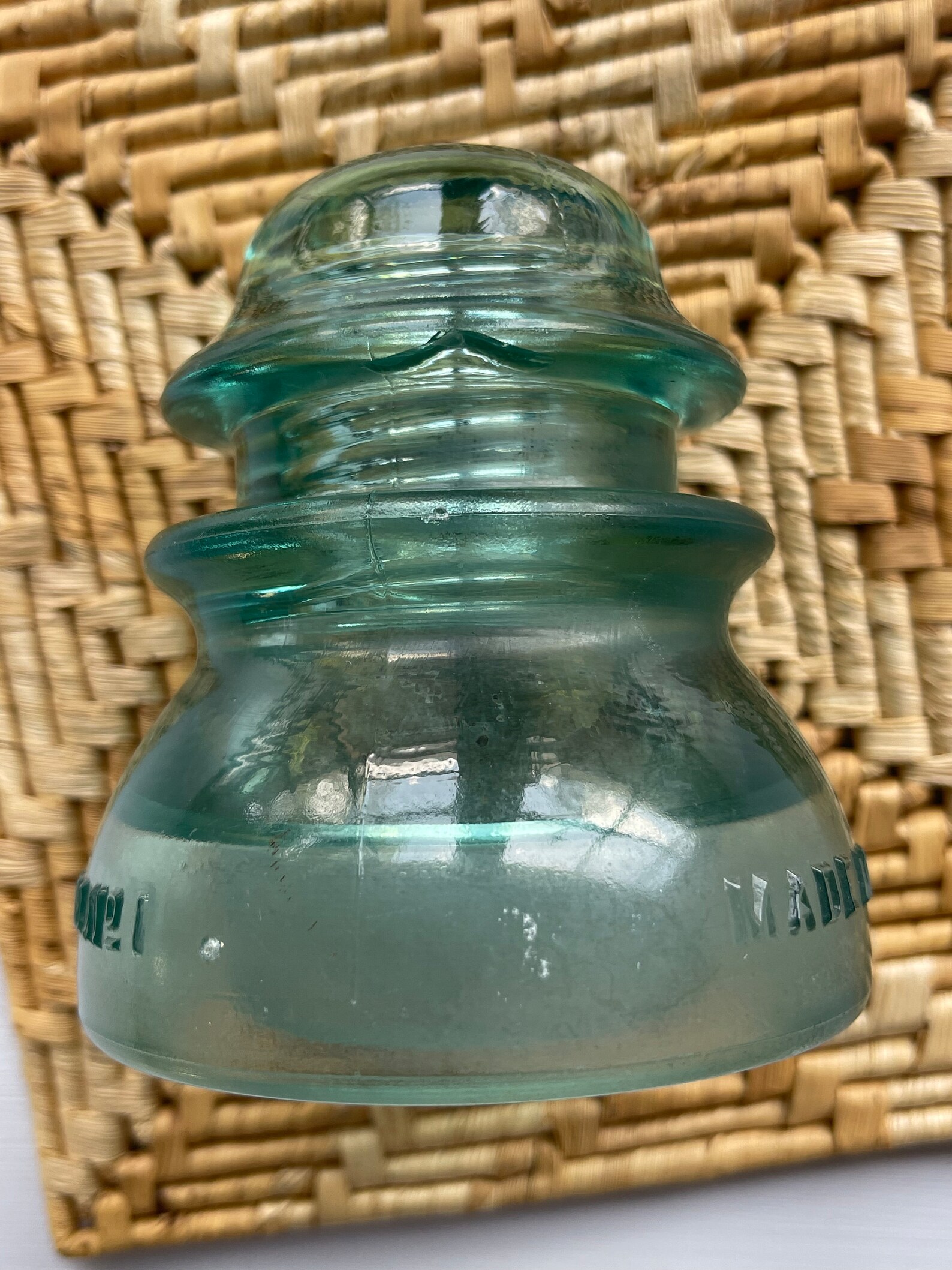 Vintage Aqua Colored Glass Insulator Whitall Tatum Co No 1 43 - Etsy