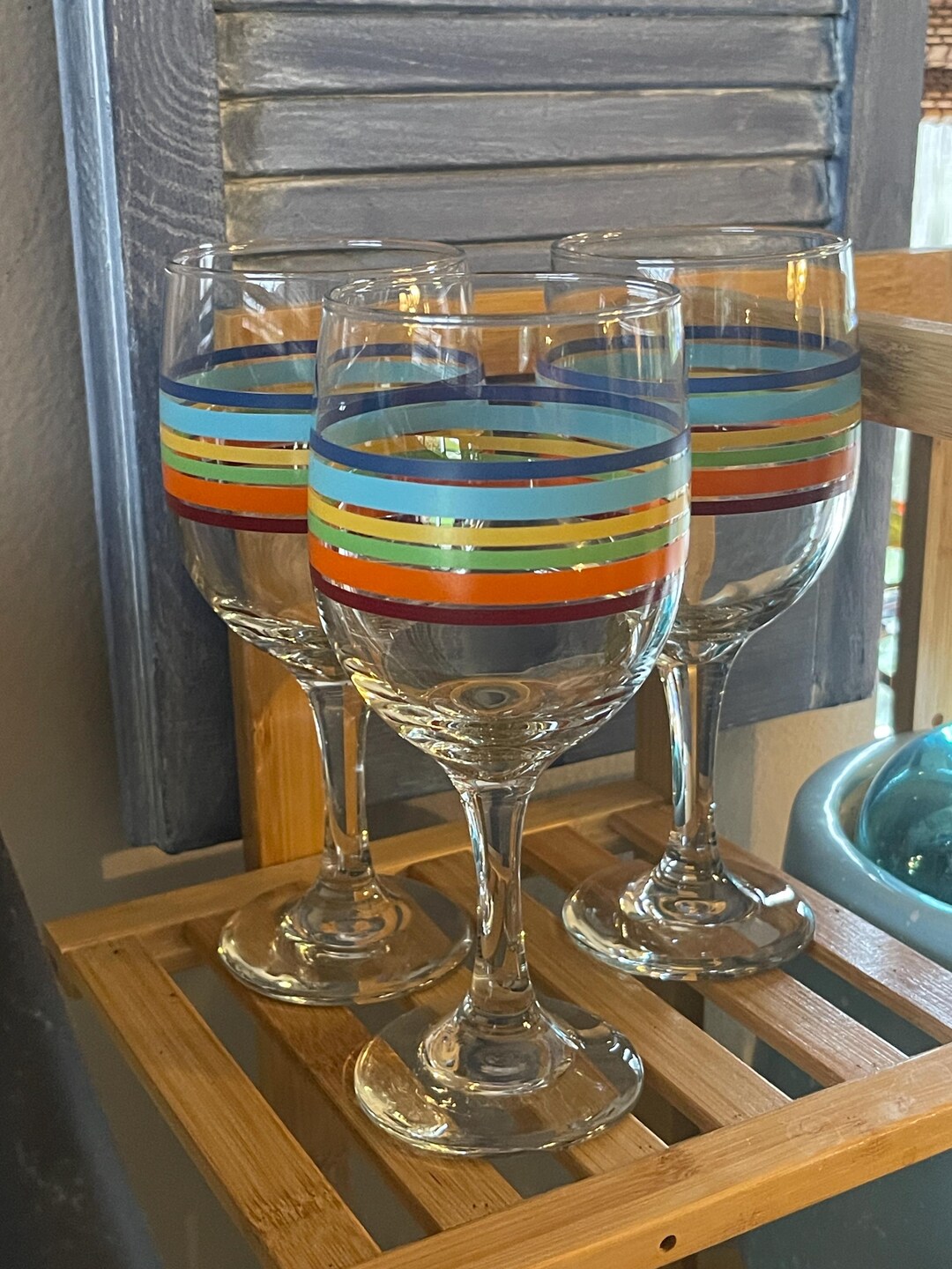 Mambo Fiesta Wine Glasses by Libbey for Royal Glasses Norfolk Set of 3 ...