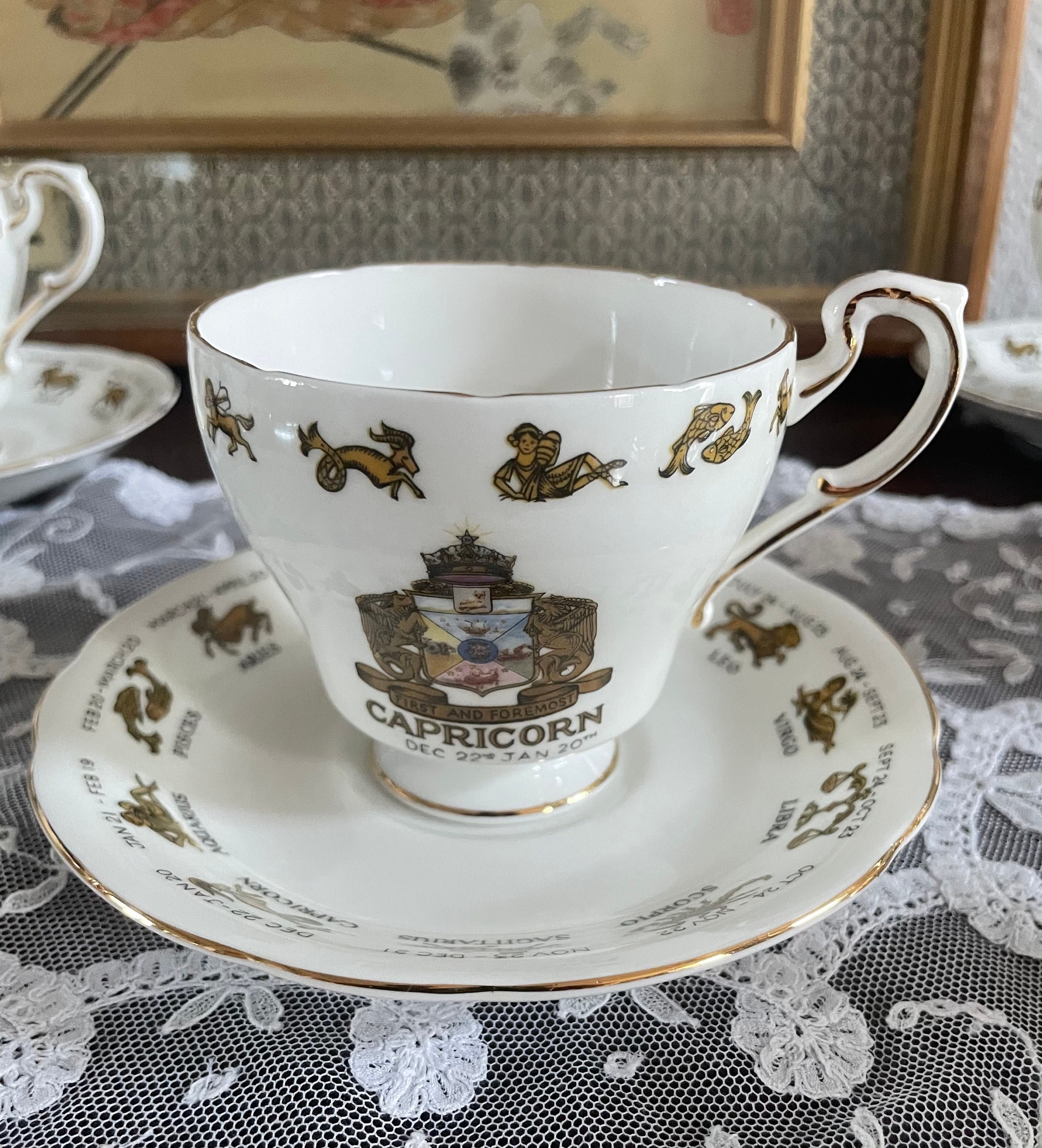 Teacup and Saucer Signs of the Zodiac Made in England Sold Individually ...