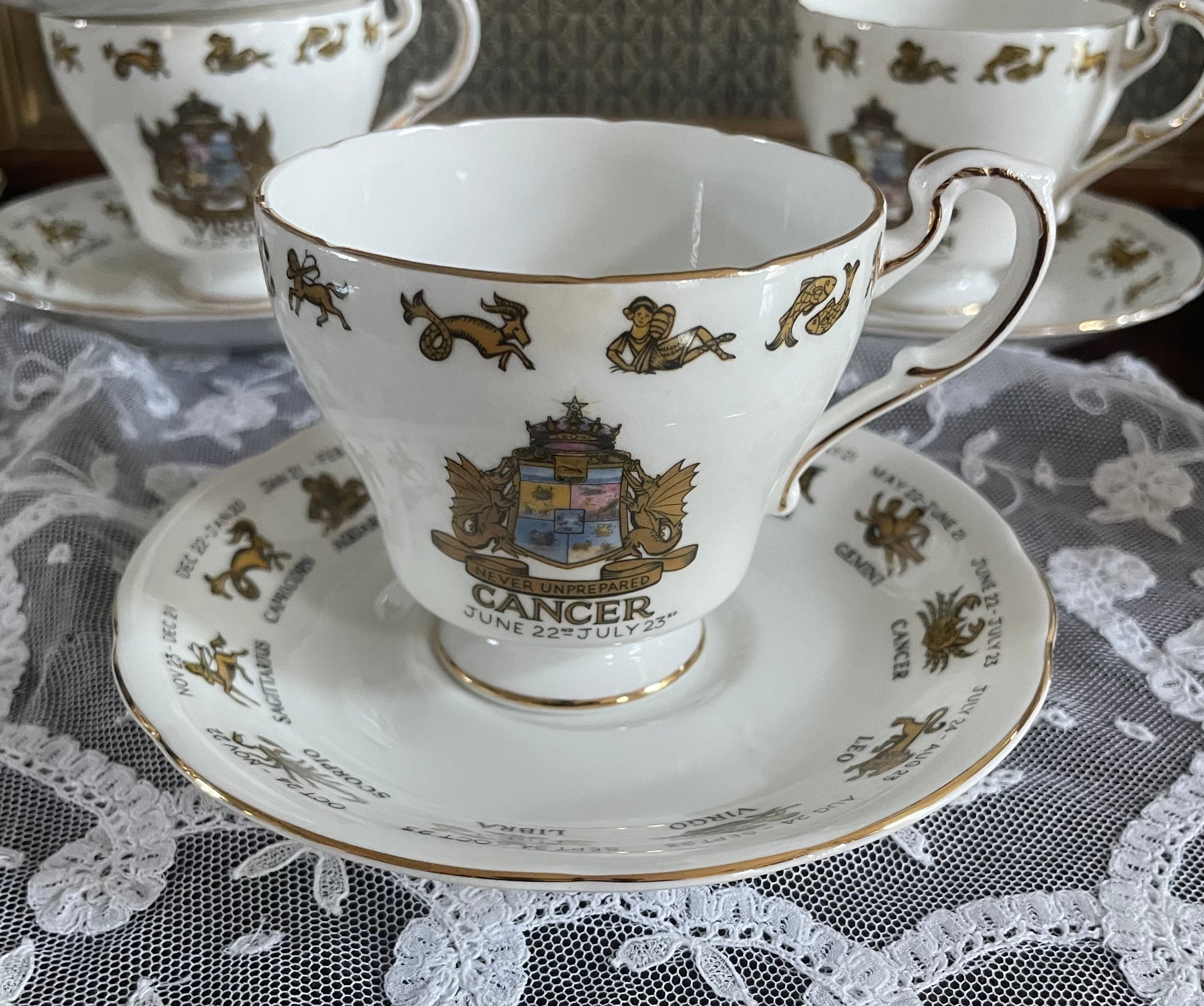 Teacup and Saucer Signs of the Zodiac Made in England Sold Individually ...