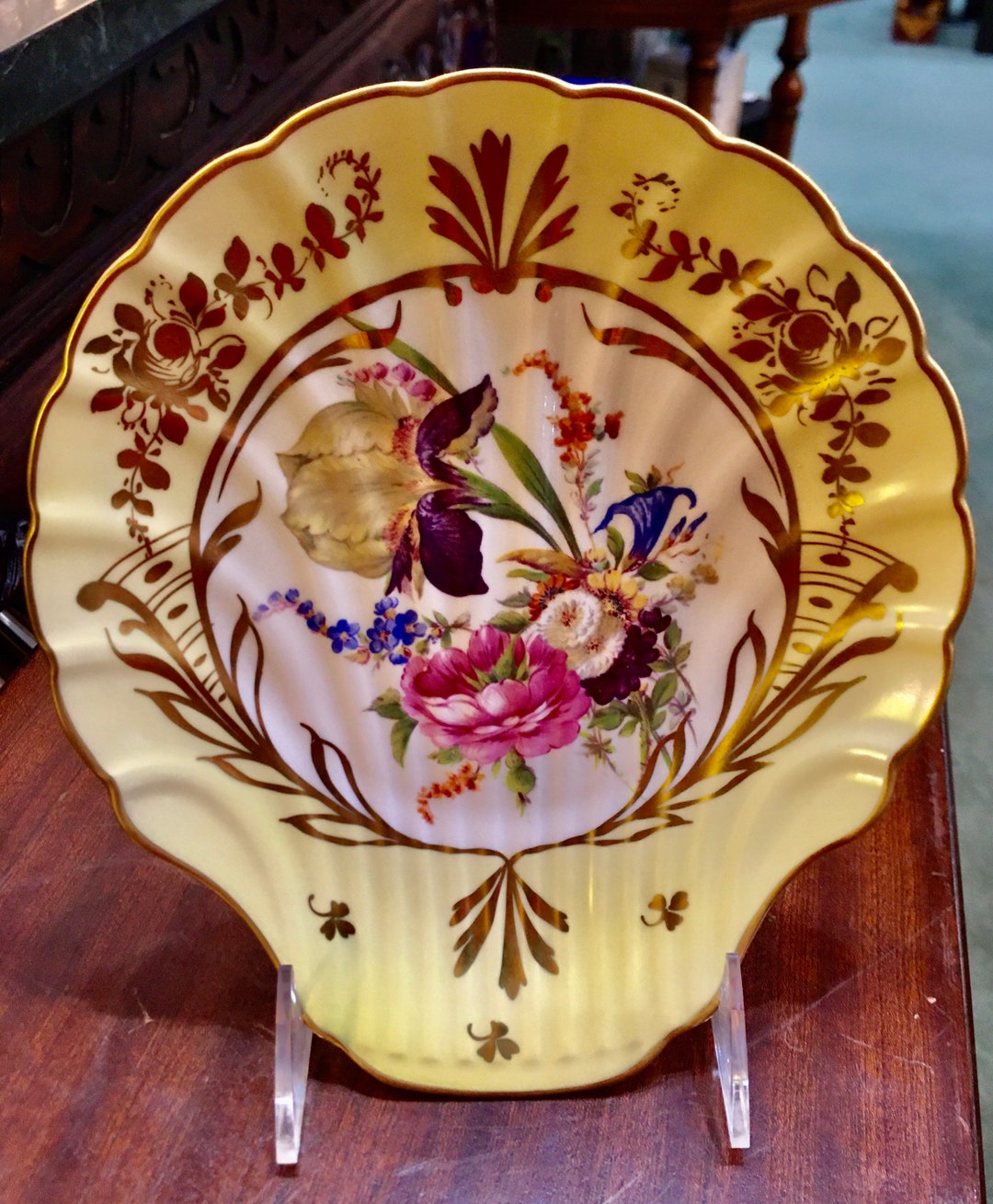 Limoges Plate Shell Shape With Floral Design France - Etsy