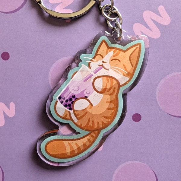 Boba Tea Keychain - Etsy