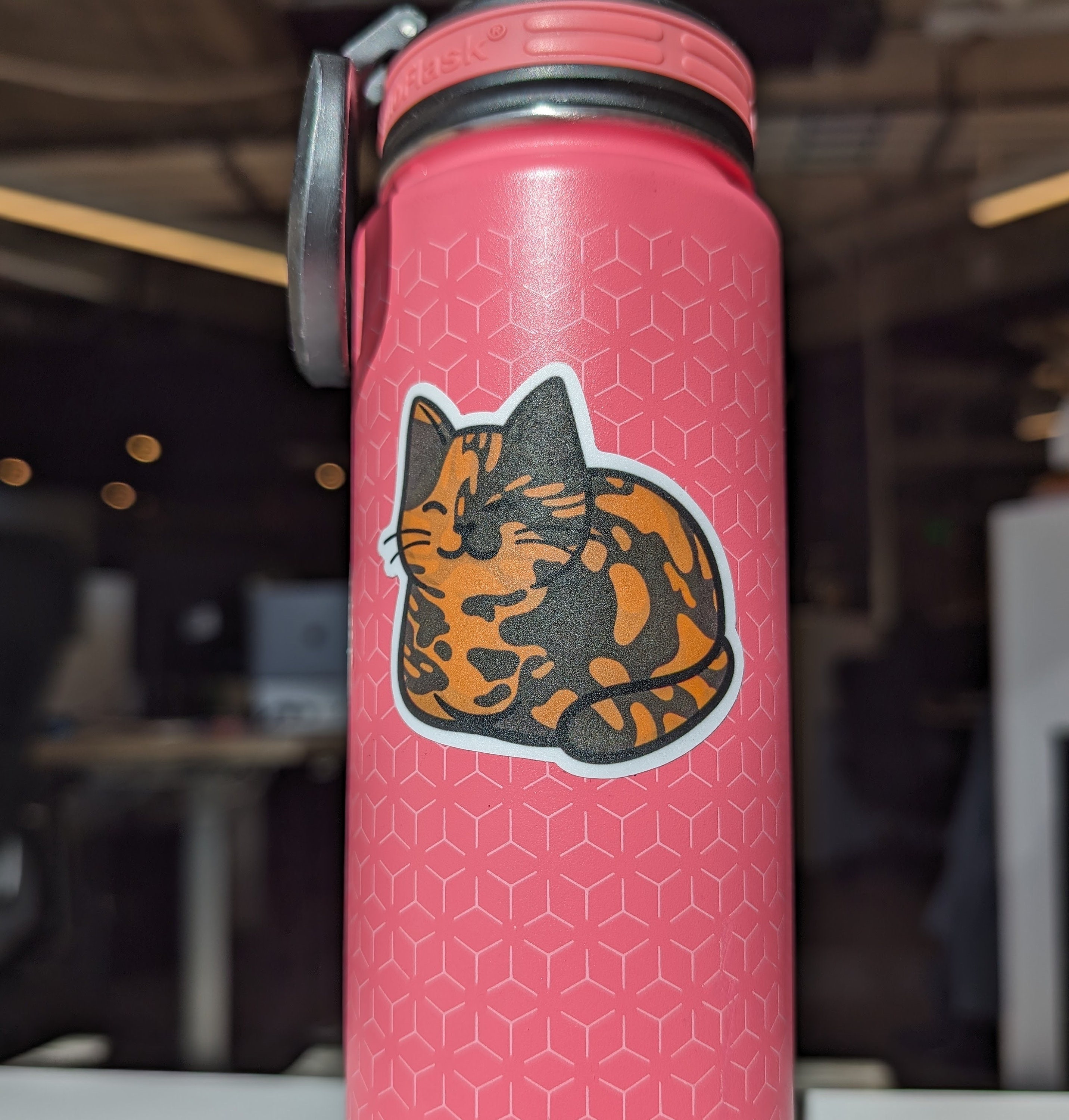 Tortie Cat Loaf Sticker Tortoiseshell Kitty Waterproof Dishwasher Safe ...