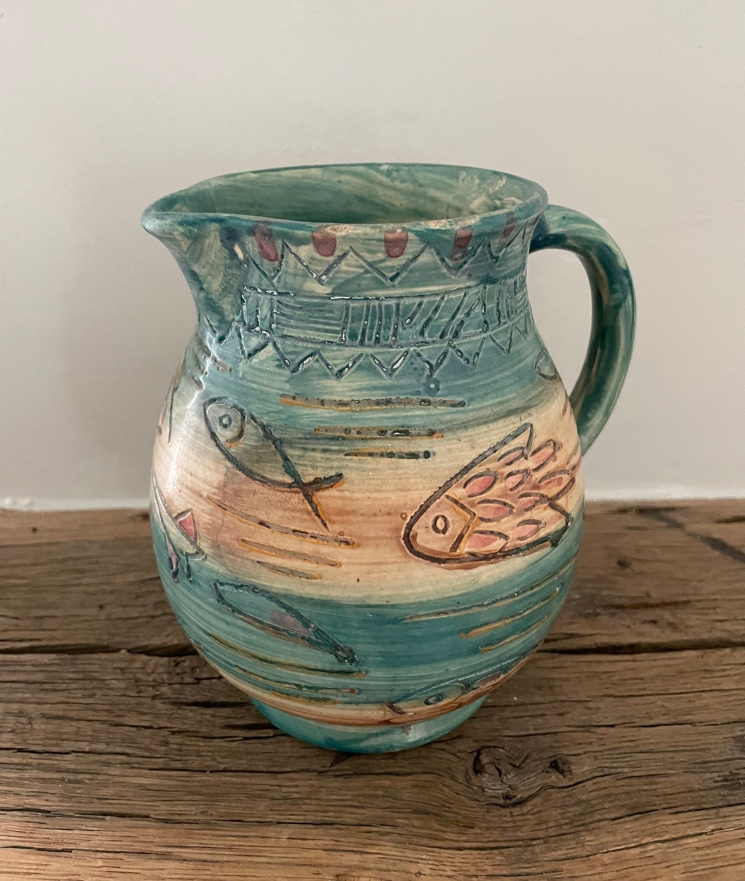 Rare 1930s Shorter & Sons Pottery Art Deco Aztec jug designed - Etsy España