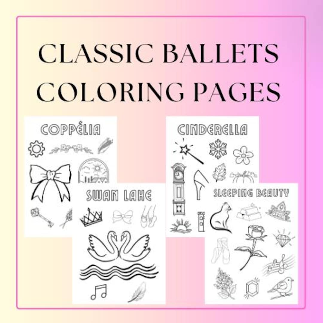 Classic Story Ballets Dance Coloring Pages Coppélia Swan Lake ...