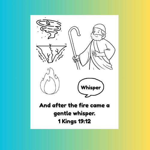 Elijah Hears God in a Whisper 1 Kings 19:12 Coloring Page Sunday School ...