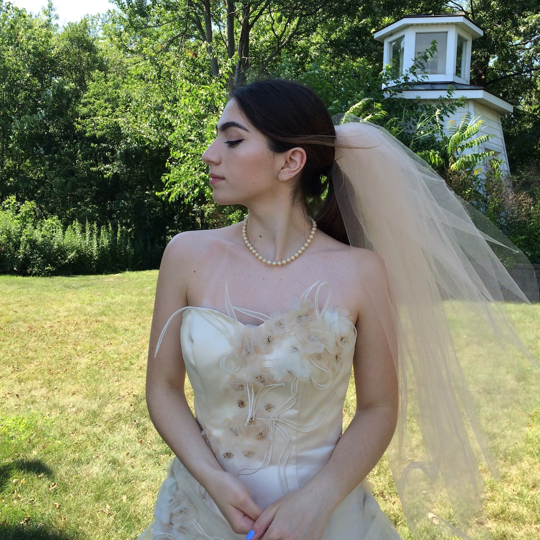 Champagne Veil Two Tier Veil Custom Wedding Veils - Etsy