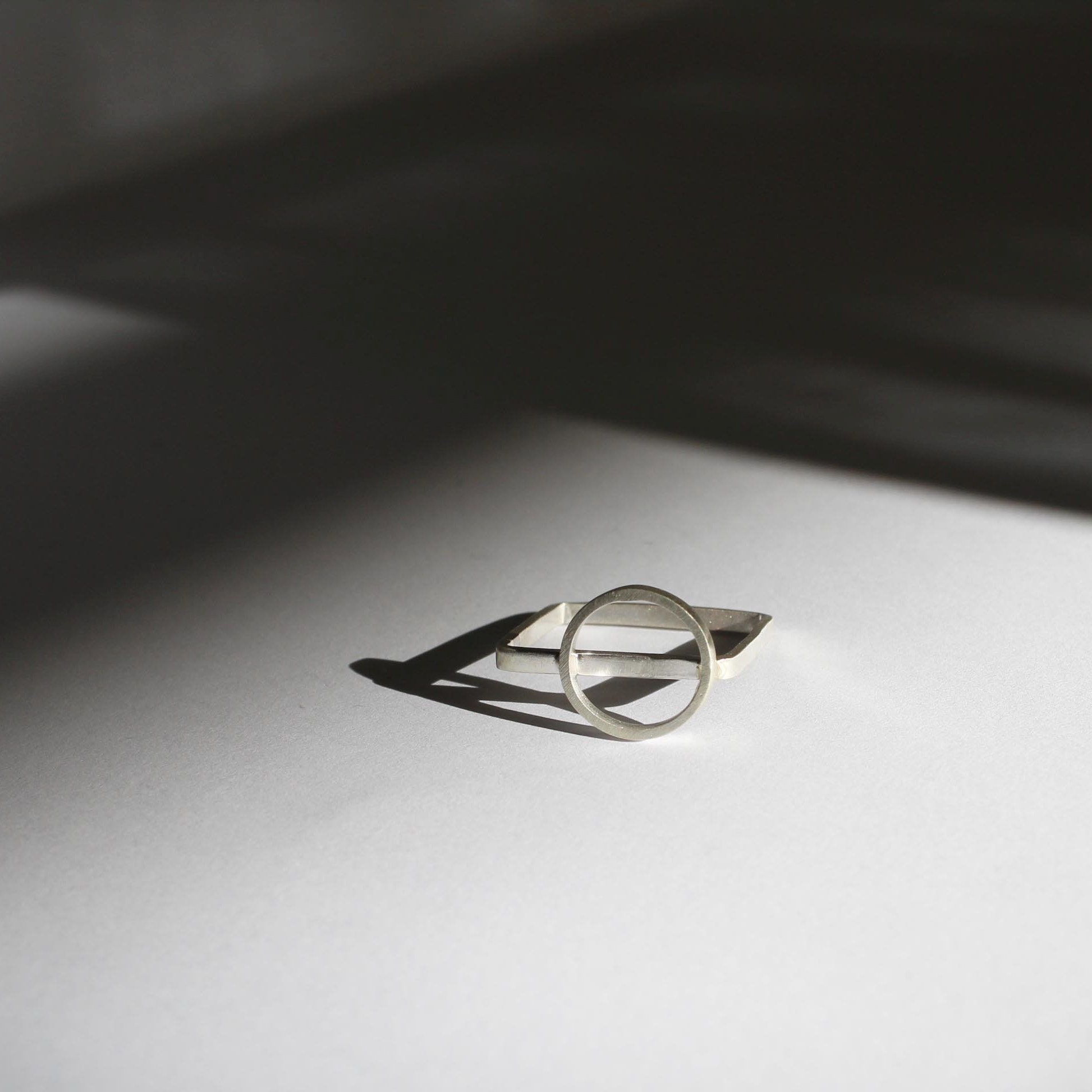 Silver Ring for Women Minimalist Ring Geometric Ring Unique - Etsy Israel