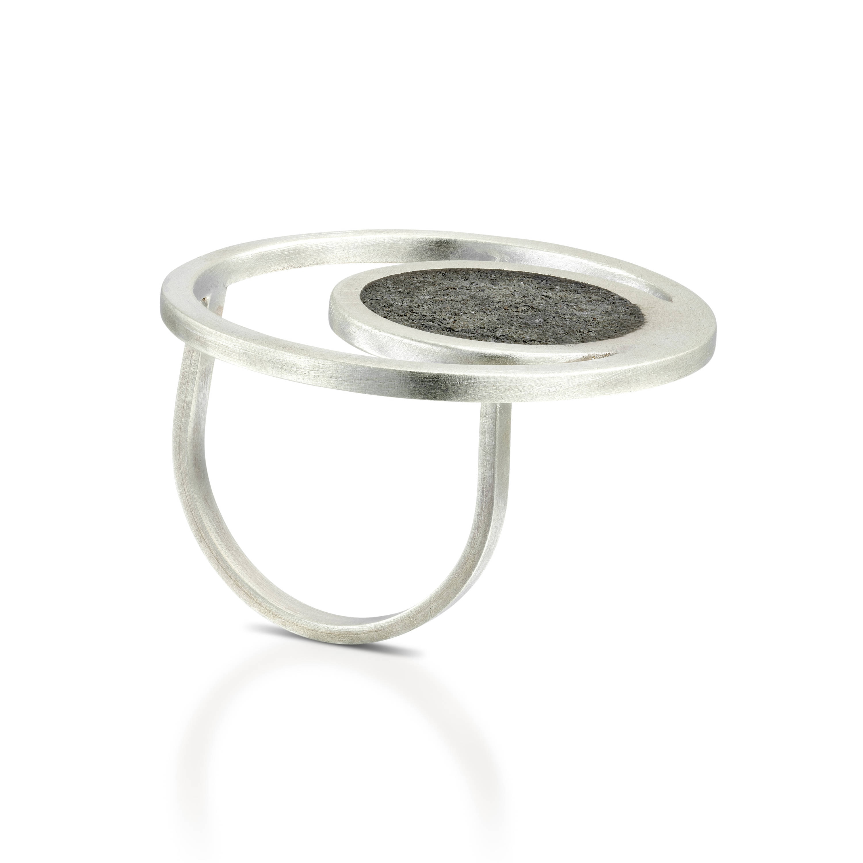 Concrete Ring Orbit Ring Bold Concrete Ring Gold and Cement - Etsy Israel