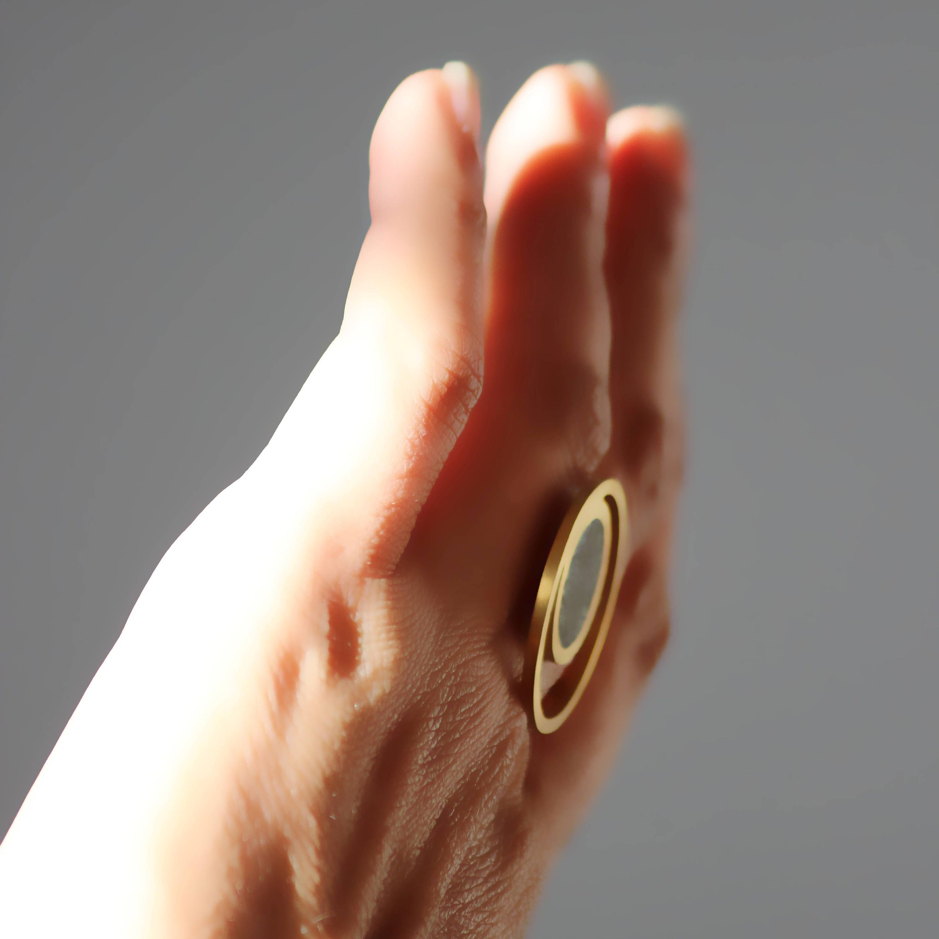 Concrete Ring Orbit Ring Bold Concrete Ring Gold and Cement - Etsy Israel