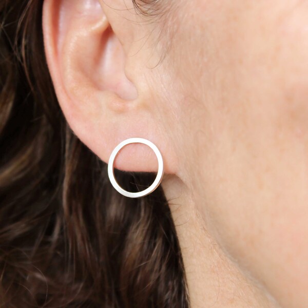 Open Circle Earrings - Etsy