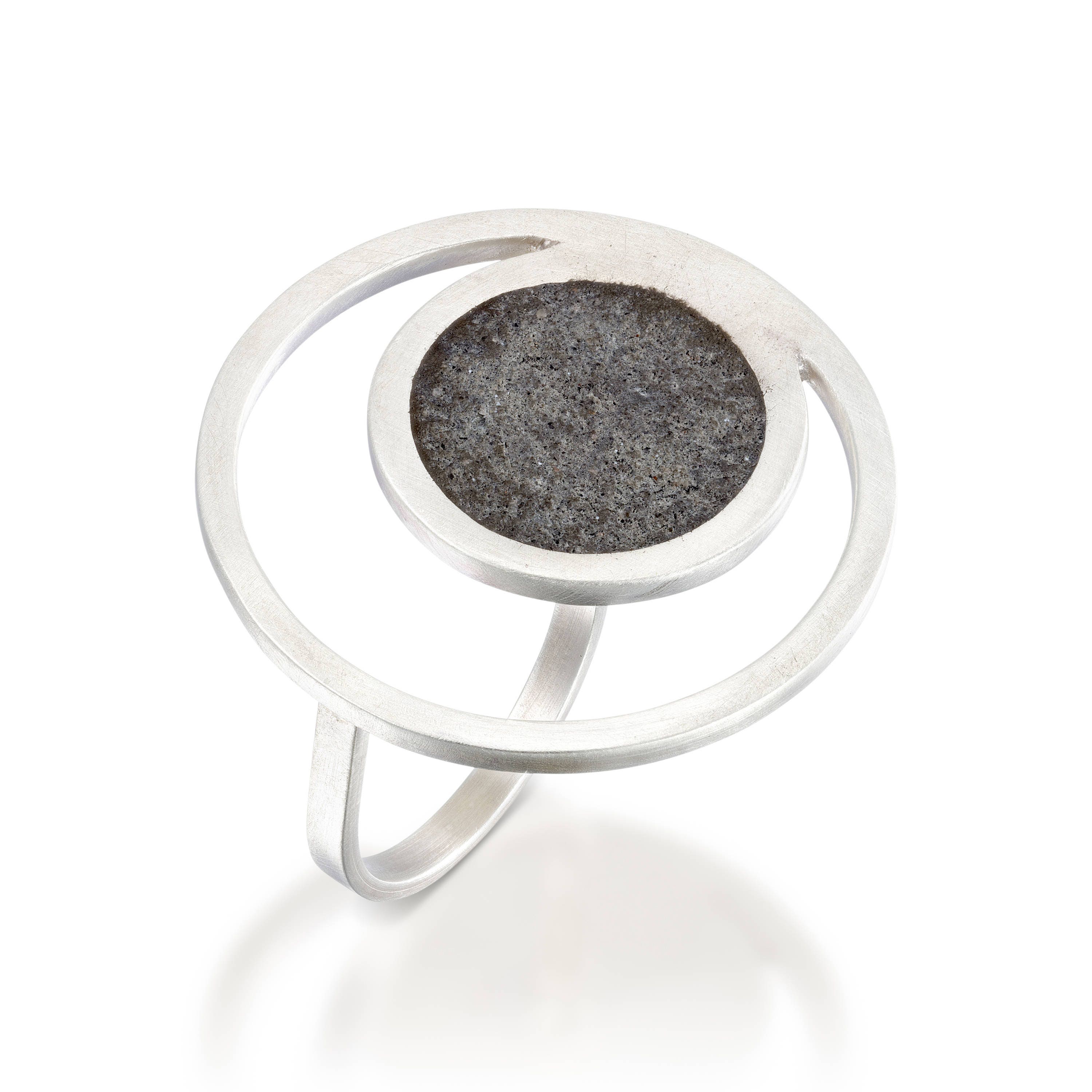 Concrete Ring Orbit Ring Bold Concrete Ring Gold and Cement - Etsy Israel
