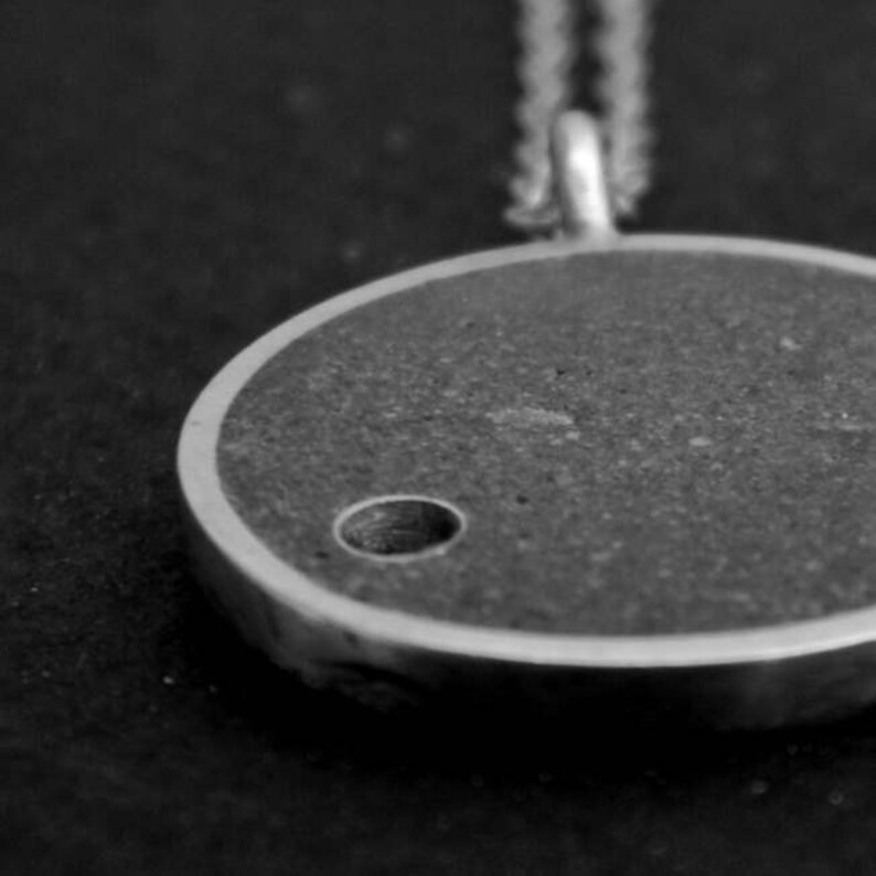 Hole Concrete Necklace Concrete and Sterling Silver Circular - Etsy Israel