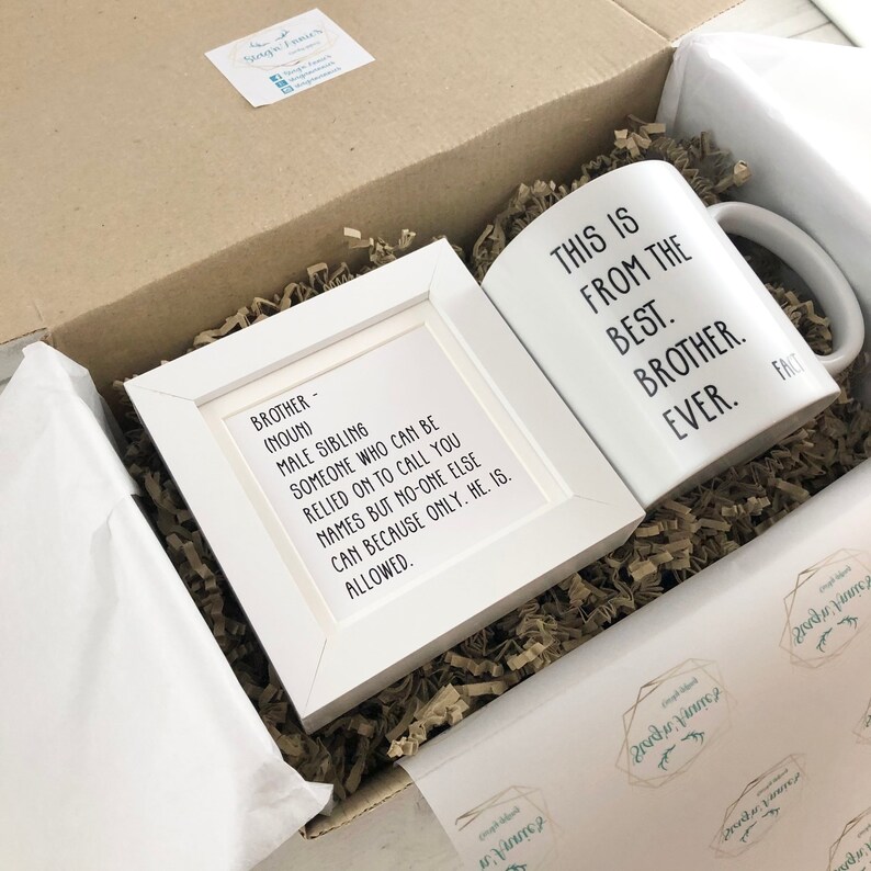 Brother Gift Set Gift From Brother Brother Print Gift to | Etsy