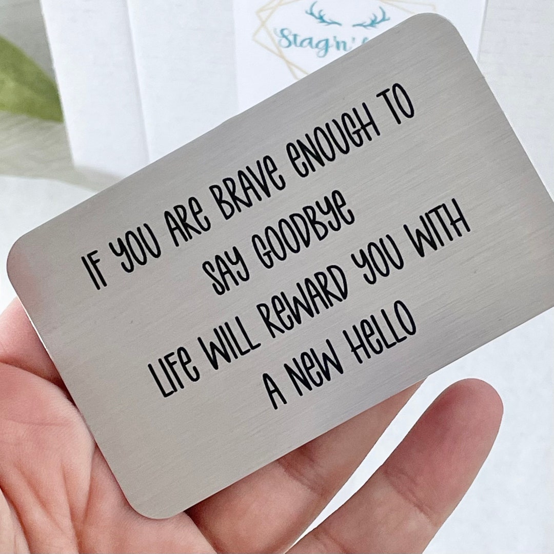 Motivational Wallet Note Graduation Gift Leaving Present Keepsake for ...