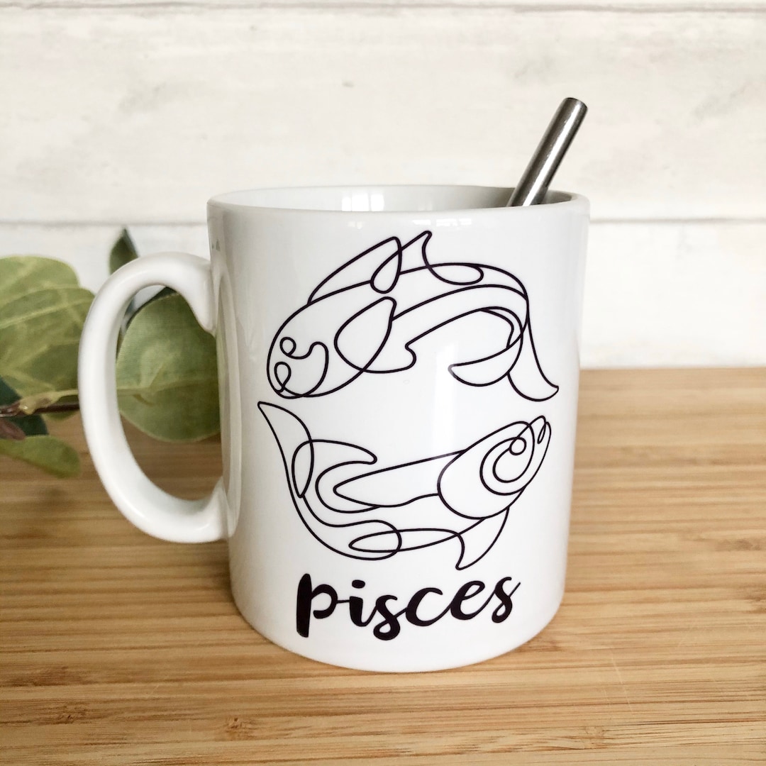Pisces Mug Pisces Cup Zodiac Gift Birthday Present for - Etsy