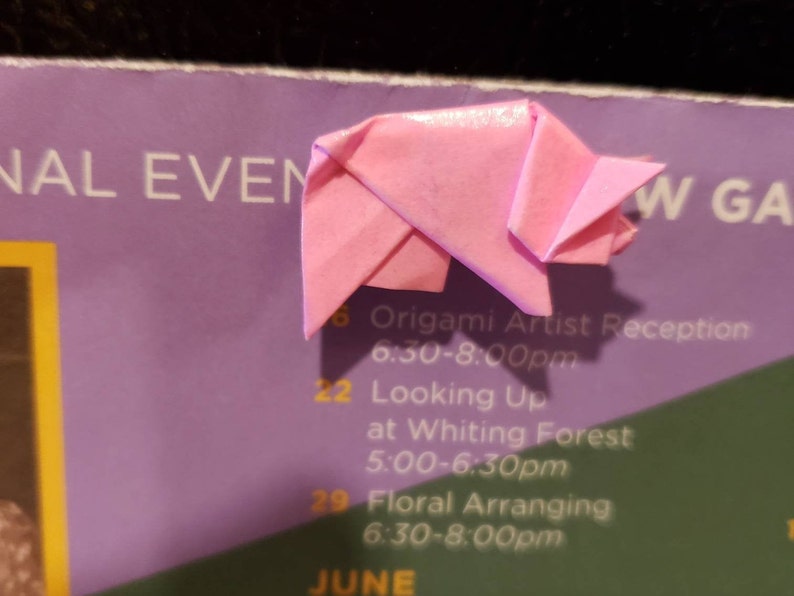 Origami Pig Refrigerator Magnet | Unique Stocking Stuffer - Etsy