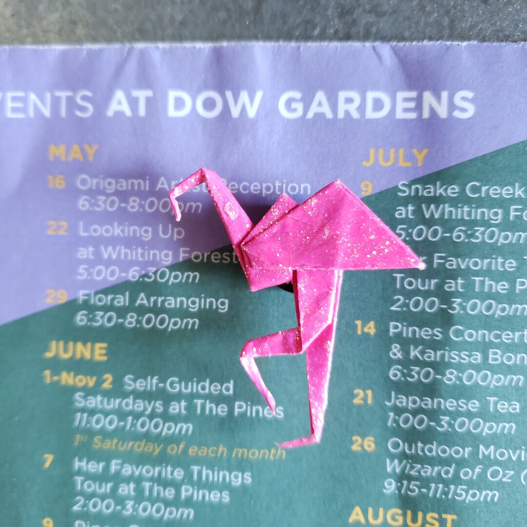 Origami Flamingo Refrigerator Magnet | Flamingo Magnet | Flamingo ...
