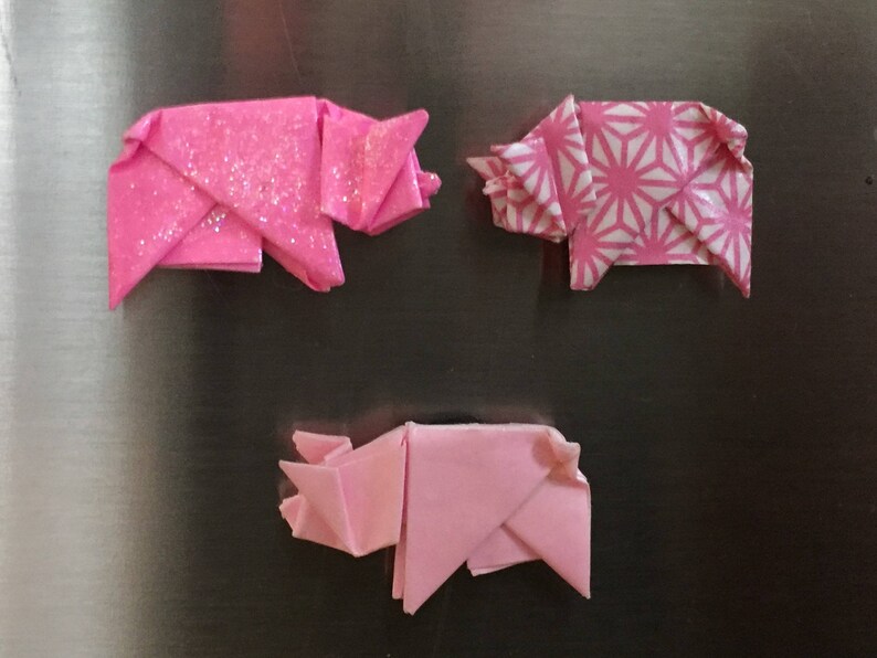 Origami Pig Refrigerator Magnet | Unique Stocking Stuffer - Etsy