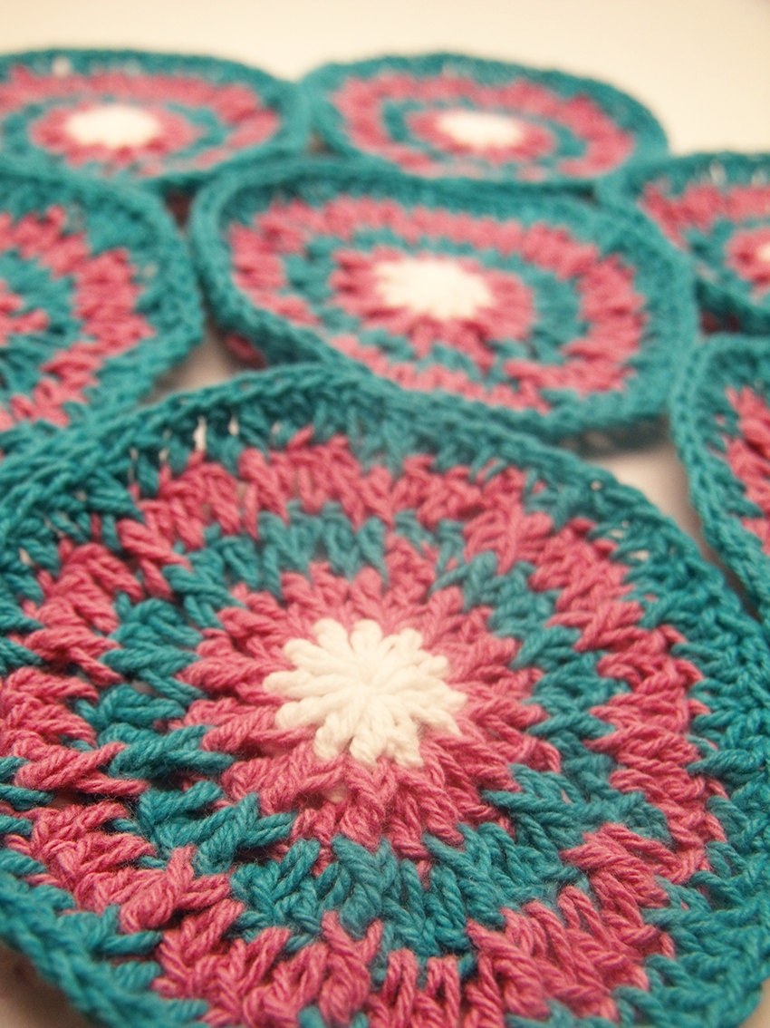 Crochet Circle Shapes 6pk Crochet Motifs Handmade DIY Crochet Projects ...