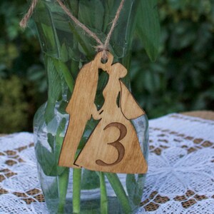 Tag Table Number, Bride and Groom Kiss, Wedding Table Numbers, Wine Tag ...