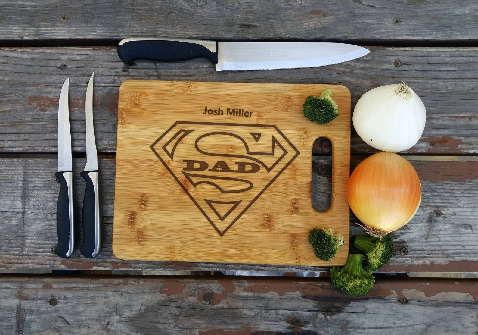 Super Dad Cutting Board, World's Best Dad, Christmas Gift, Father Gift ...