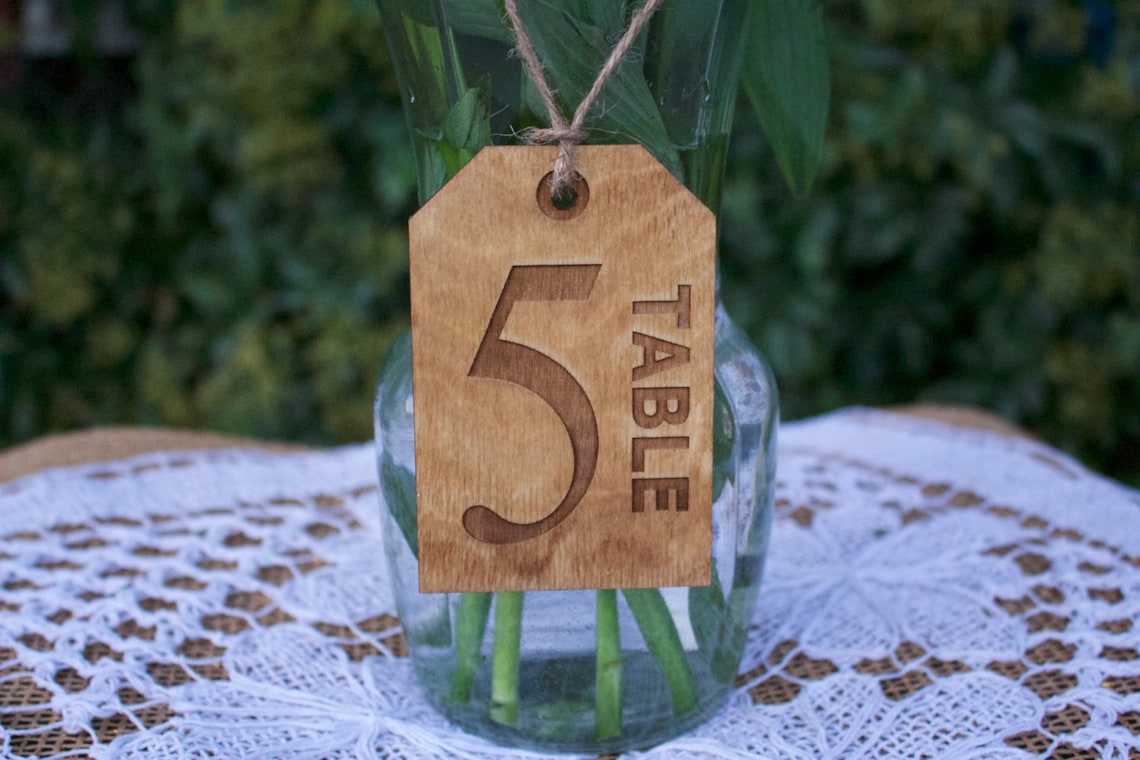Table Number Tag Centerpiece Wedding Table Numbers Wine | Etsy