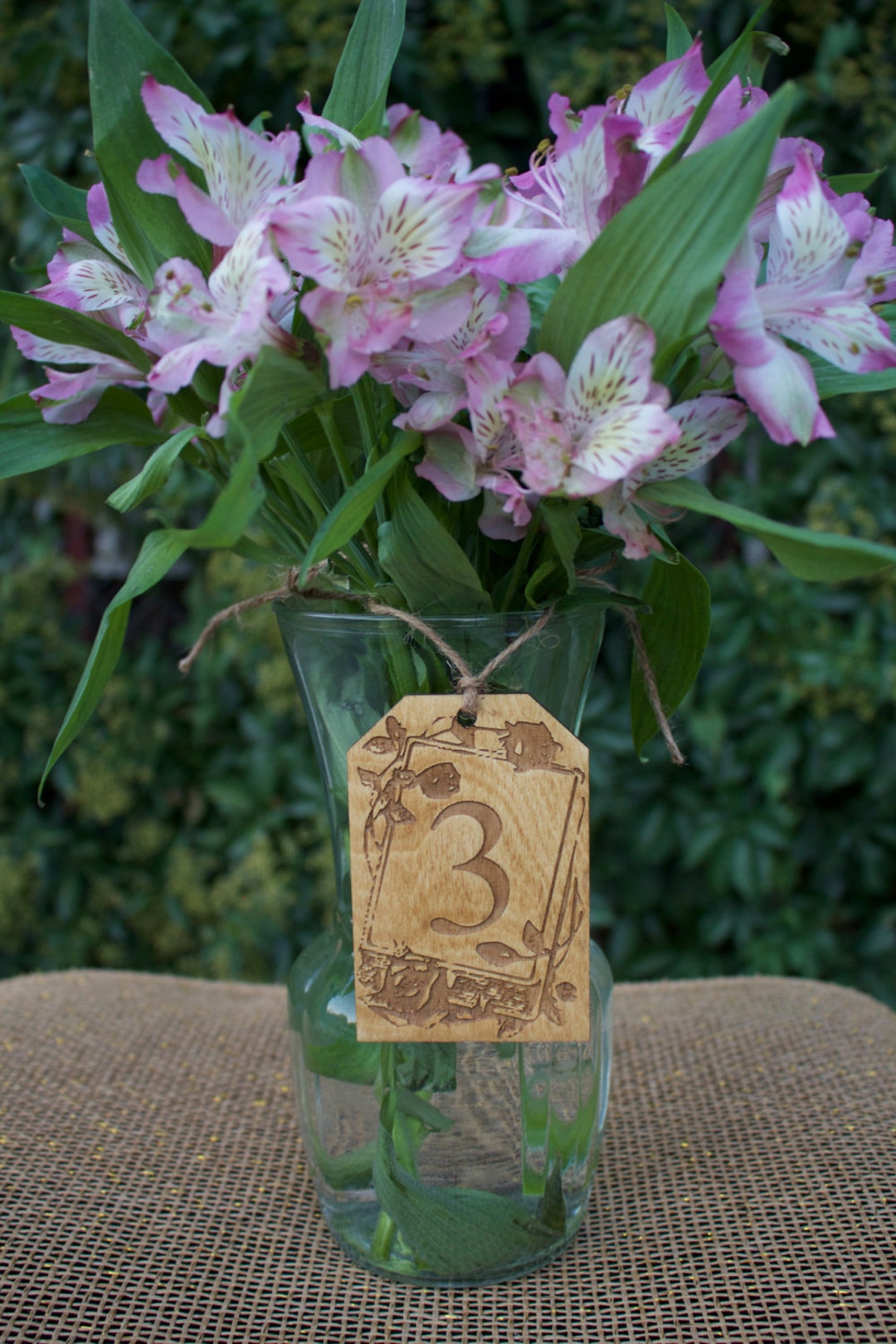 Vintage Tag, Table Number, Floral Table Numbers, Wine Tag, Wedding ...