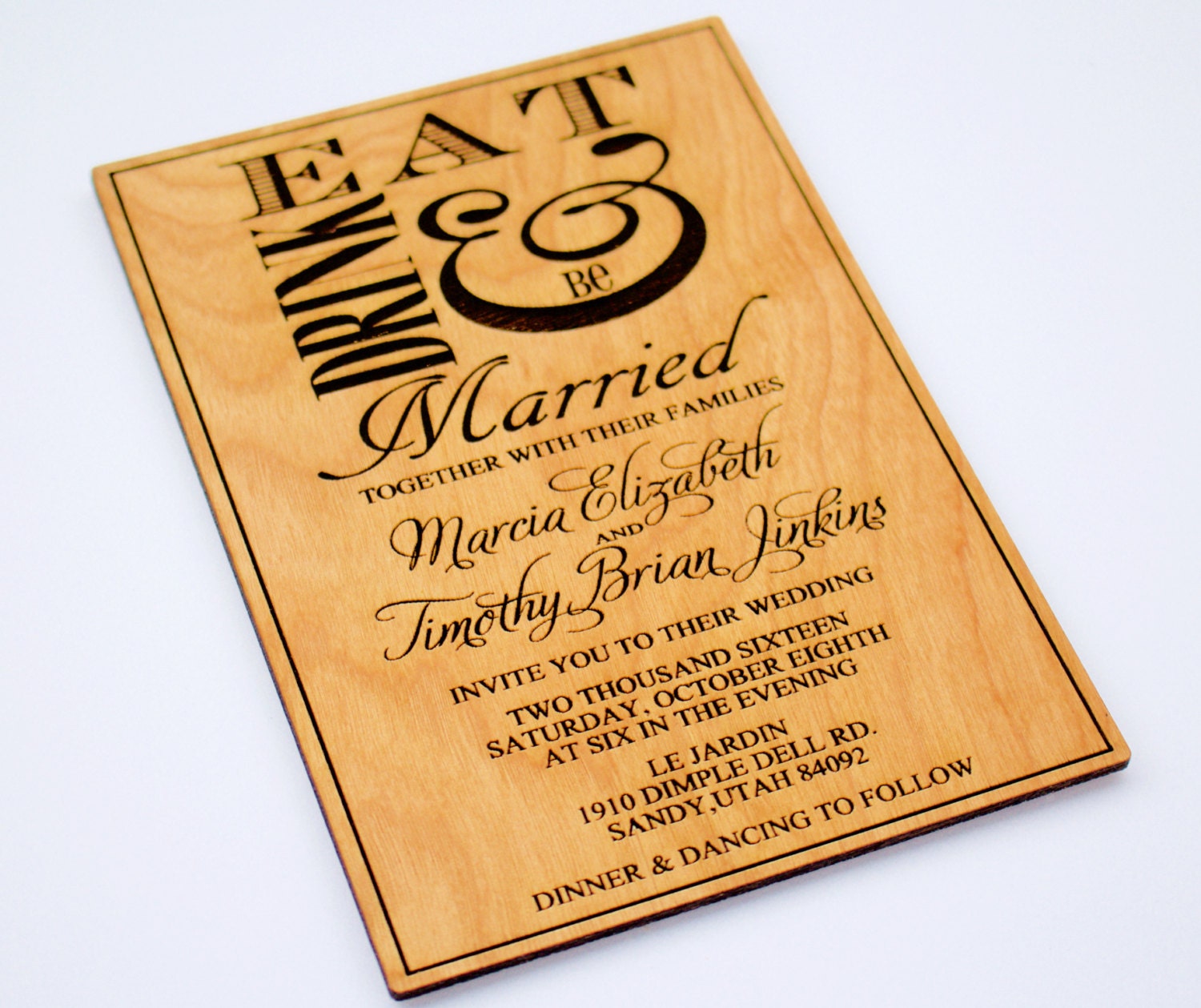 Alternative Wedding Invitation Eat Drink Be Married Wood Etsy UK alternative-wedding-invitation-eat-drink-be-married-wood-etsy-uk
