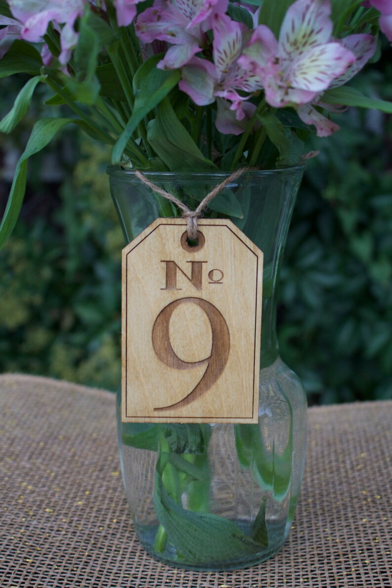 Vintage Tag Table Number Wedding Table Numbers Wine Tag - Etsy