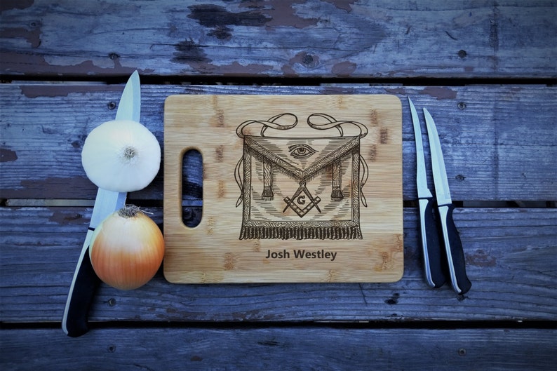 Custom Masonic Cutting Board Masonic Apron Laser Engraved - Etsy