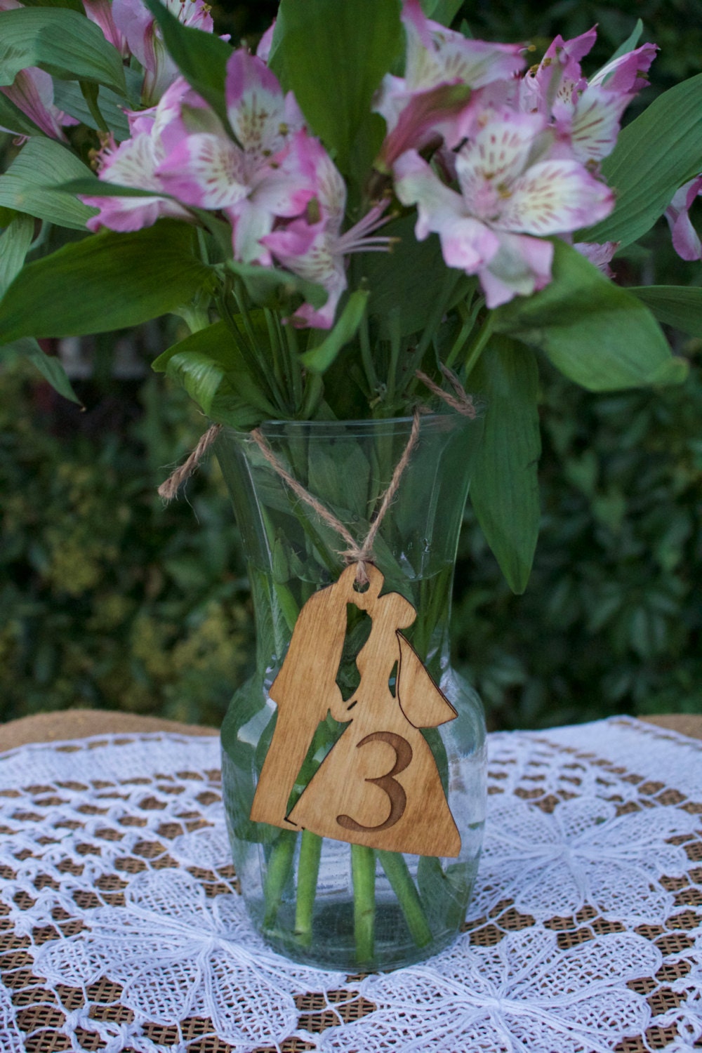 Tag Table Number, Bride and Groom Kiss, Wedding Table Numbers, Wine Tag ...
