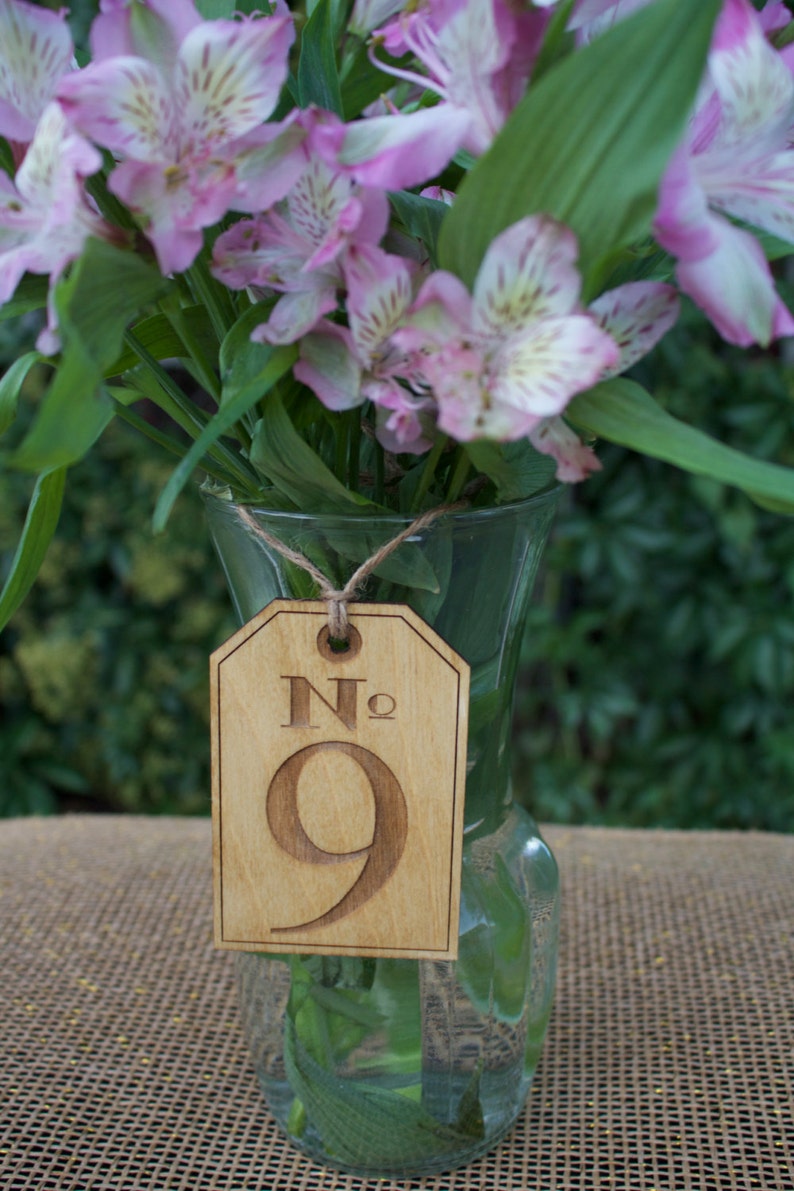 Vintage Tag Table Number Wedding Table Numbers Wine Tag - Etsy