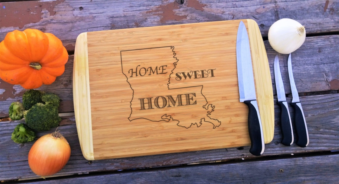 Large Cutting Board Louisiana State Home Sweet Home Closing - Etsy