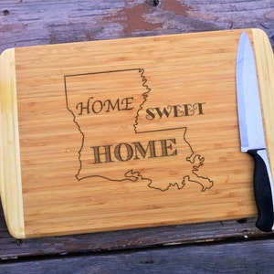 Large Cutting Board, Louisiana State Home Sweet Home, Closing Gift ...