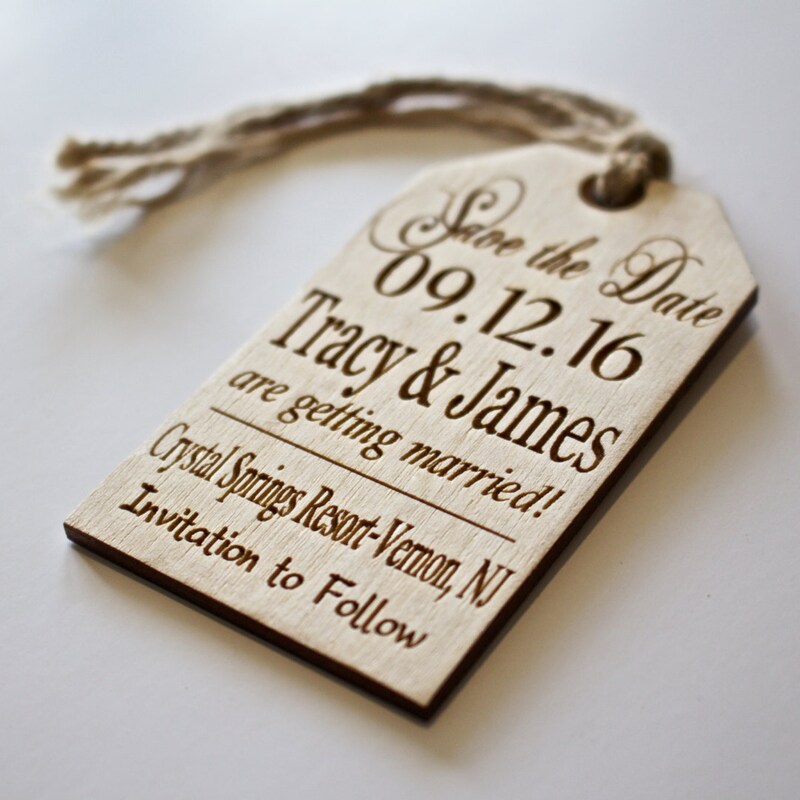 Save the Date Luggage Tag - Etsy