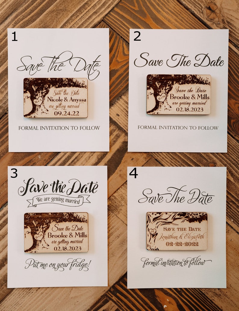 Save the Date Magnet Save the Date Wedding Invites Tree - Etsy