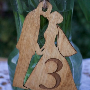 Tag Table Number, Bride and Groom Kiss, Wedding Table Numbers, Wine Tag ...