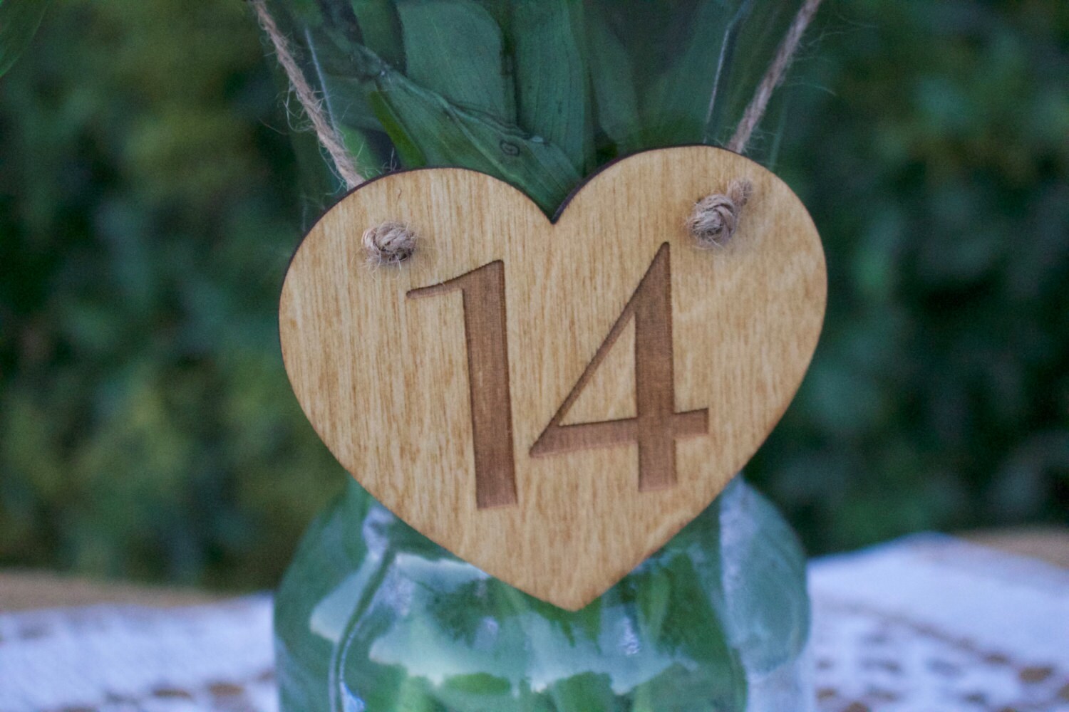 Heart Table Number Tag, Rustic Table Numbers, Wine Tag, Wedding Table ...