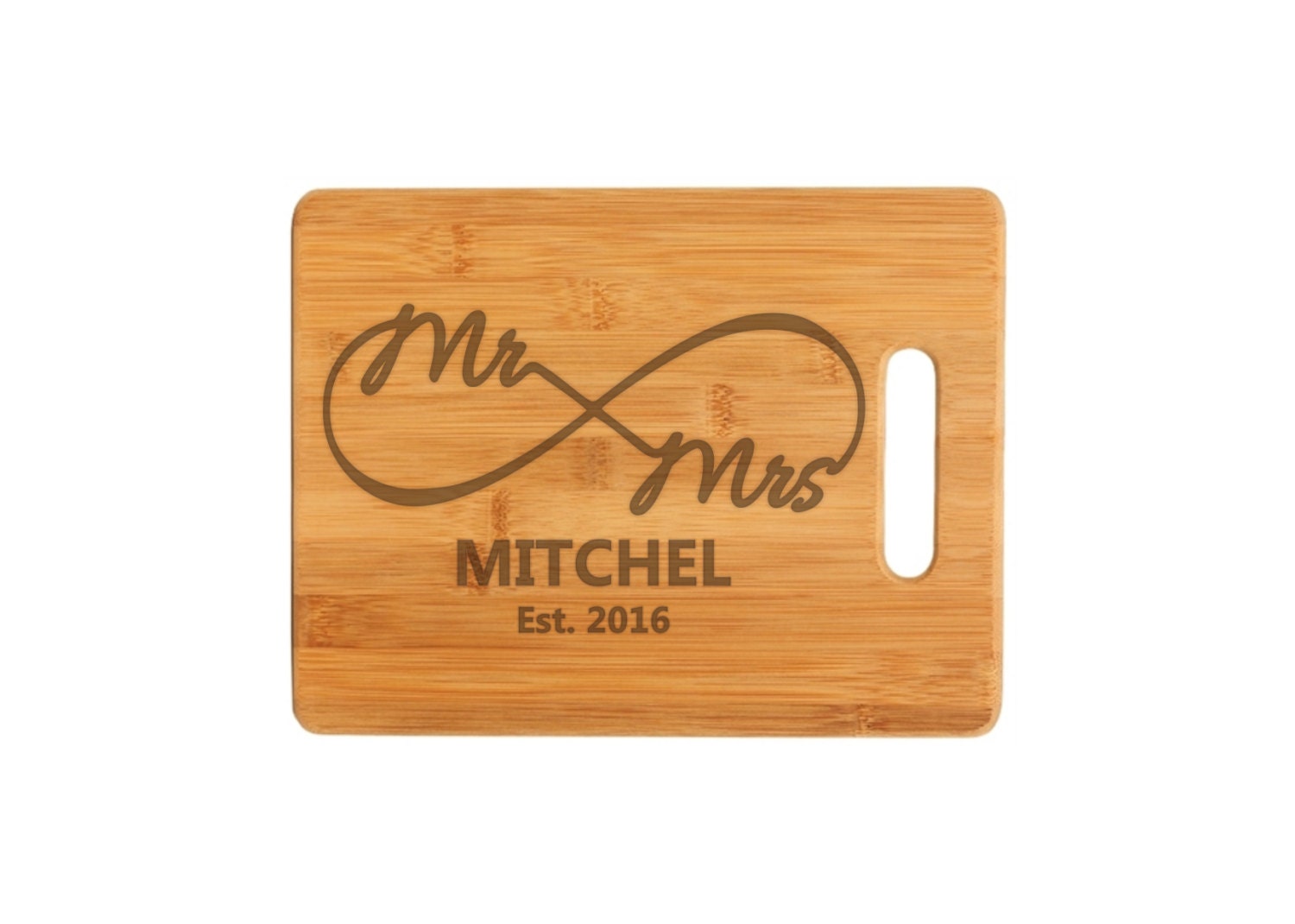 Personalized Cutting Board Infinity Symbol Mr and Mrs | Etsy